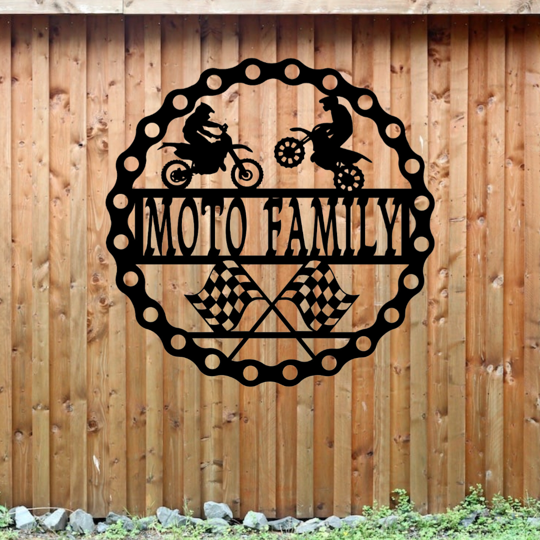 Moto Family/Name | BACKROAD CUSTOM STEEL SIGNS & DESIGNS