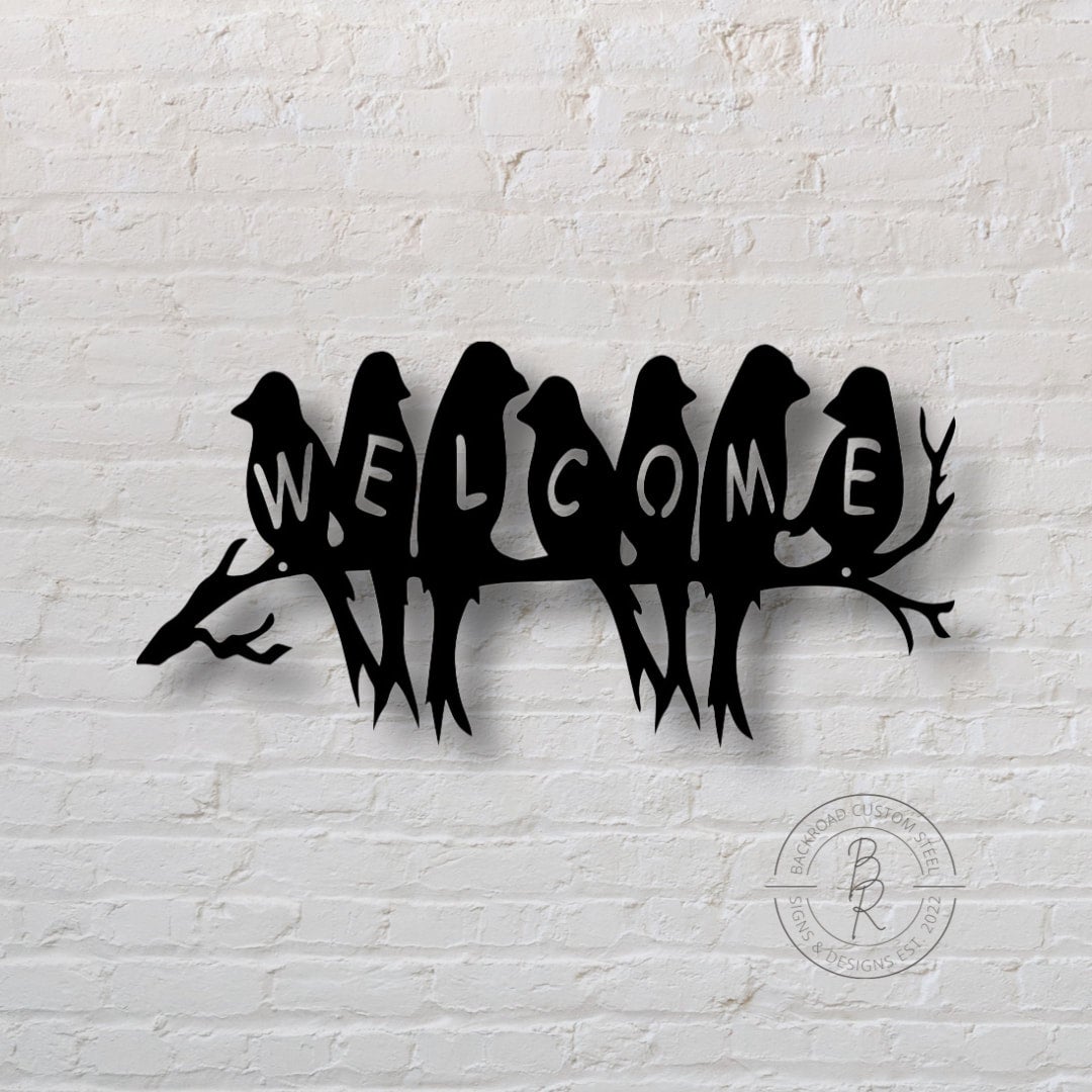 Welcome Bird sign 24"x12" (WS) | BACKROAD CUSTOM STEEL SIGNS & DESIGNS