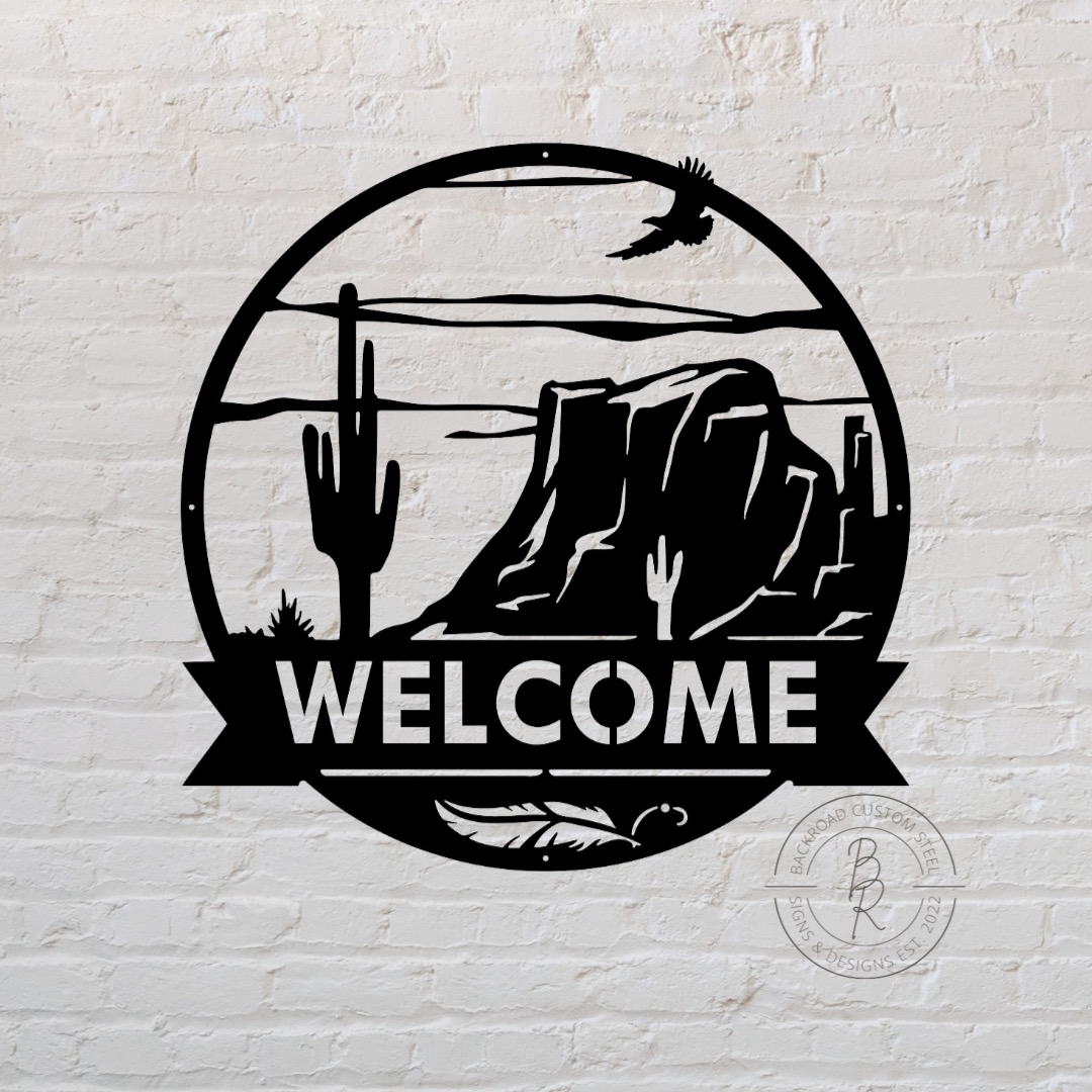 Desert with rocks | BACKROAD CUSTOM STEEL SIGNS & DESIGNS