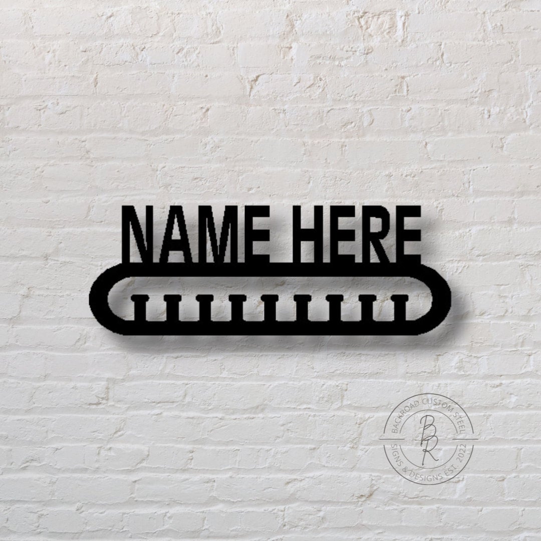 Personalized Metal holder 22"x8" | BACKROAD CUSTOM STEEL SIGNS & DESIGNS