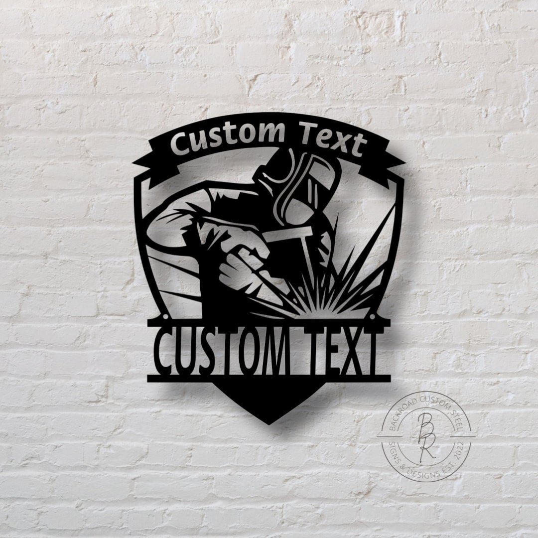 Personalized ironworker 24"x24" | BACKROAD CUSTOM STEEL SIGNS & DESIGNS