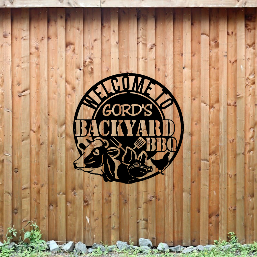 Personalized Backyard BBQ | BACKROAD CUSTOM STEEL SIGNS & DESIGNS