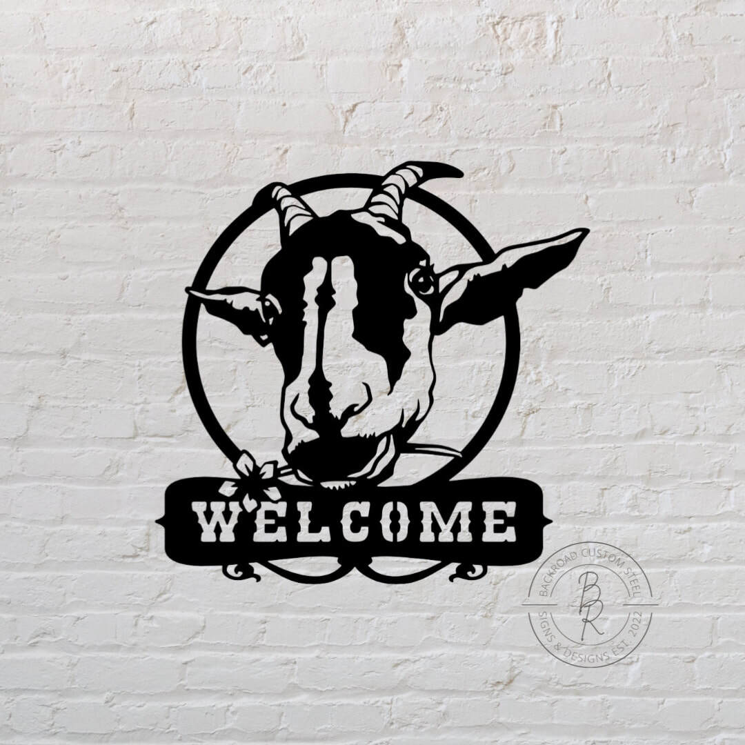 Welcome Goat (WS) | BACKROAD CUSTOM STEEL SIGNS & DESIGNS