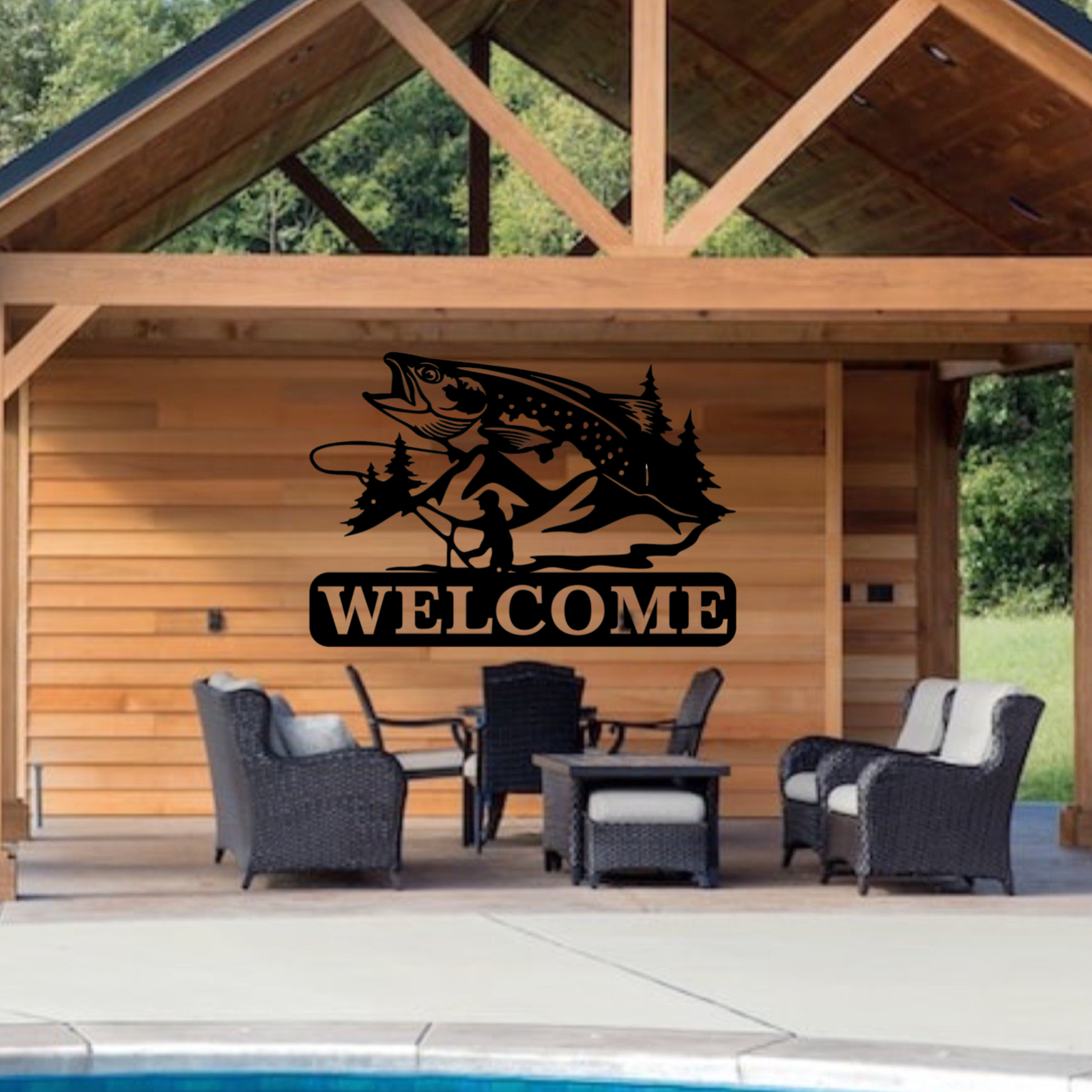 Fly fishing Welcome | BACKROAD CUSTOM STEEL SIGNS & DESIGNS